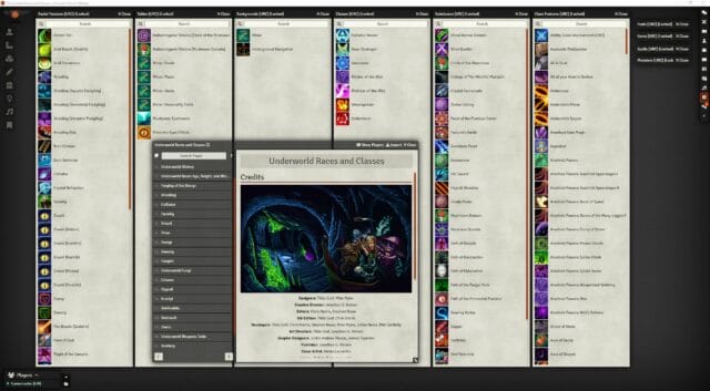 Underworld Races And Classes For 5e Foundry Vtt